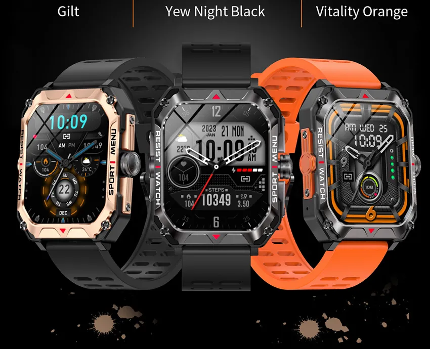 H22 Mens Watch 6 Smartwatch IP68 Waterproof, Super Endurance, HD Screen ...