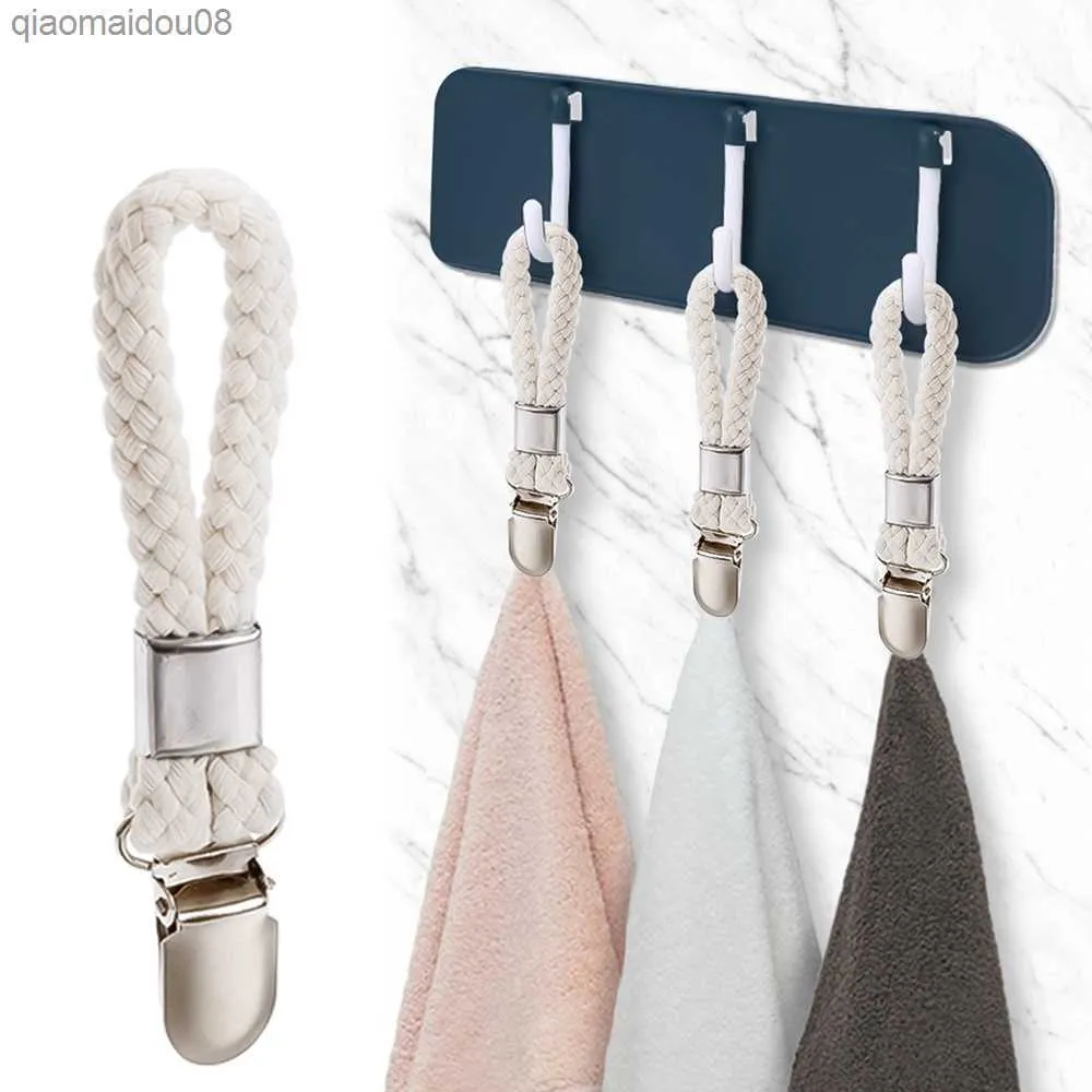 DHgate.com:Braided Cotton Towel Clips - 4-Pack Metal Rag Clamps for ...