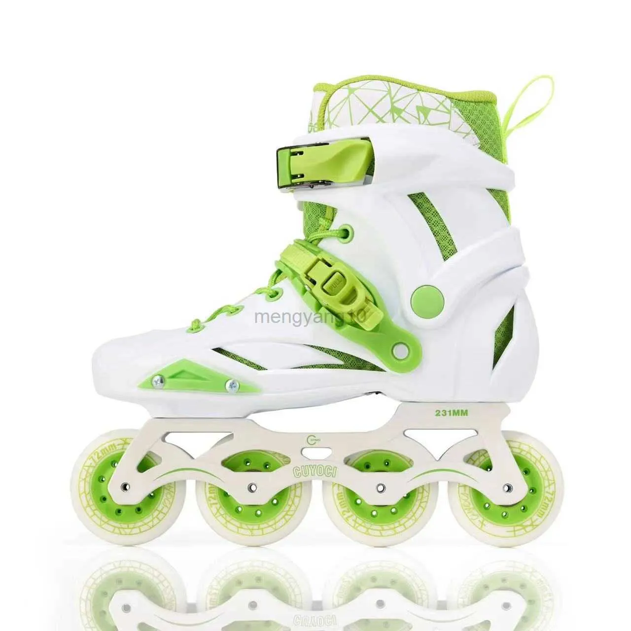 Professional Speed Figure Green Inline Skates For Men And Women Single ...