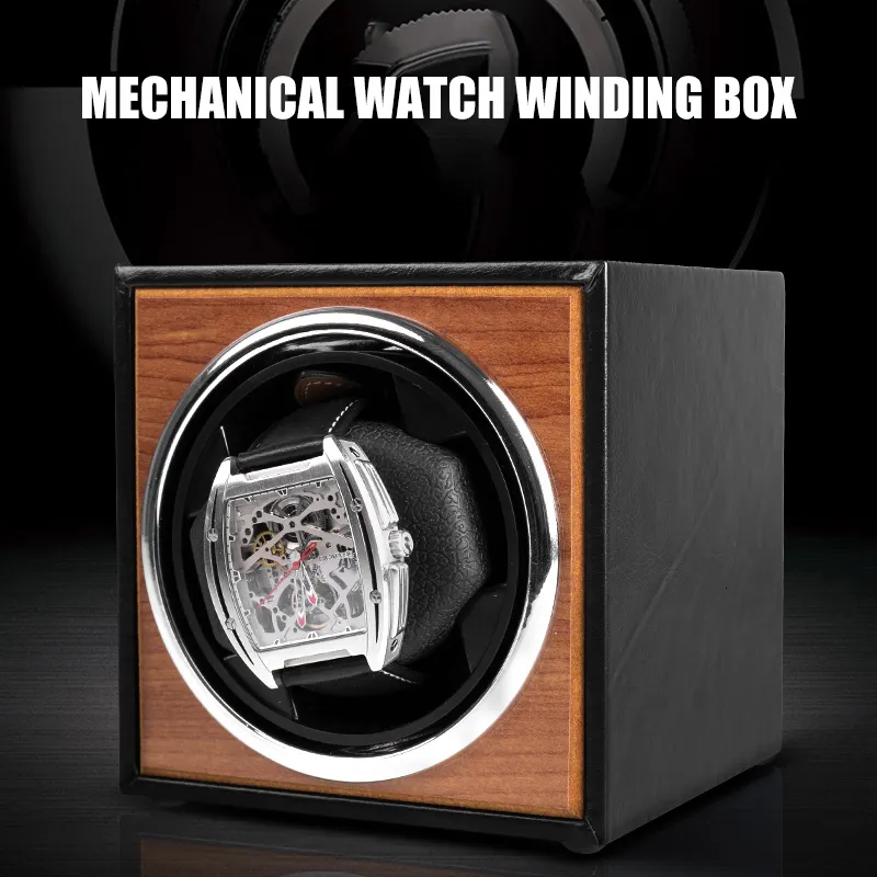 Automatic Watch Winder Case - Premium Black Display Organizer with USB ...