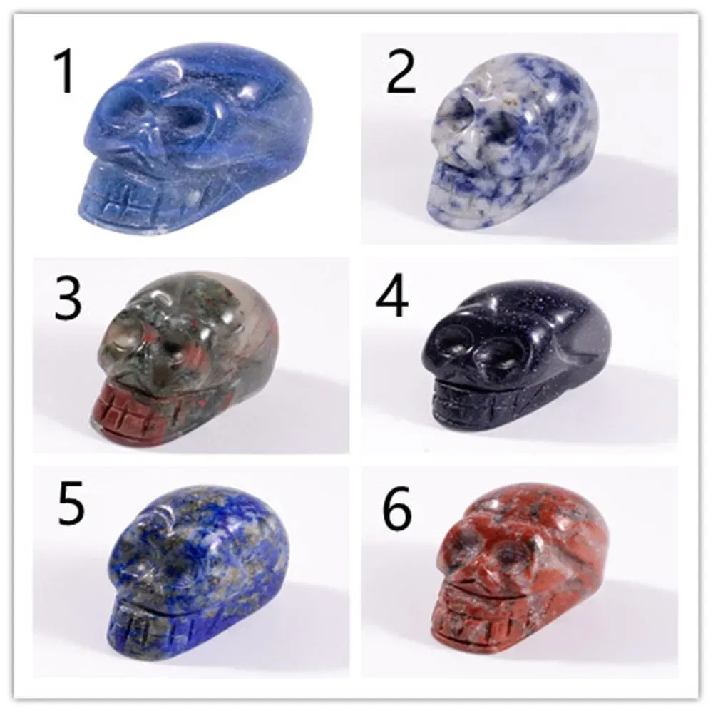 DHgate.com:Hand Carved Crystal Quartz Skull Sculpture Gemstone Statue ...