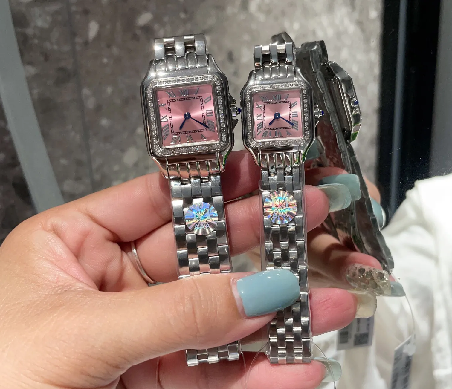Luxury Fashion His And Her Watch Set Vintage Tank Watches Cheetah Watch ...