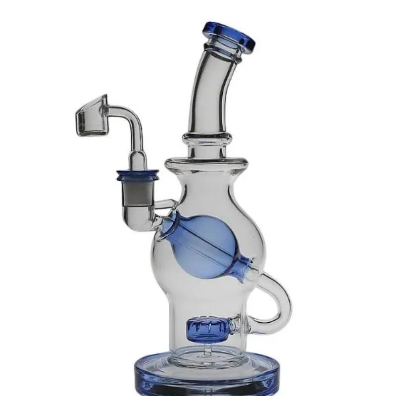 10 Pulgadas Tall Ball Dab Rig Hookahs Reciclador Bong Glass Oil Rigs ...