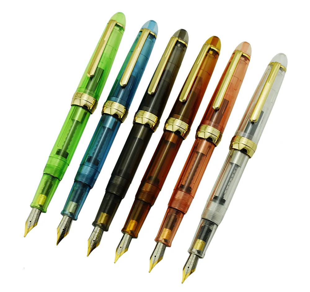 DHgate.com:6 Pack Jinhao 992 Golden Clip Fountain Pens with Ink ...