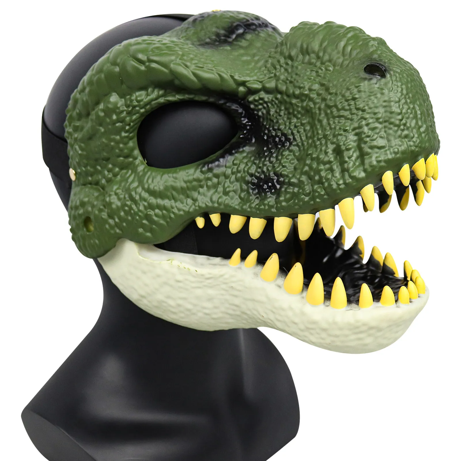Dinosaur Dreamwear Full Face Mask With Moving Jaw And Opening Jaw Thick ...