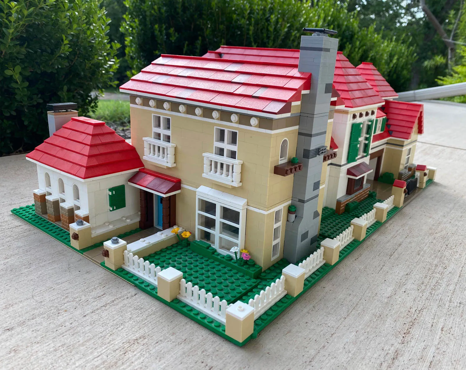 MOC Building Block Villa Model - DIY House Residence Kit, Landscape ...