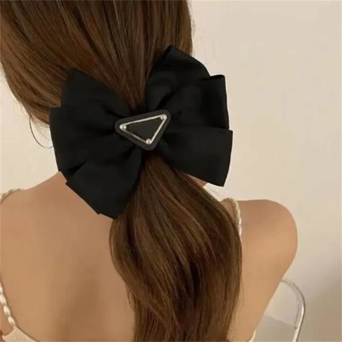 Luxury Letter Triangle Bow Korean Hairpin Online... From Yueliang2658 ...