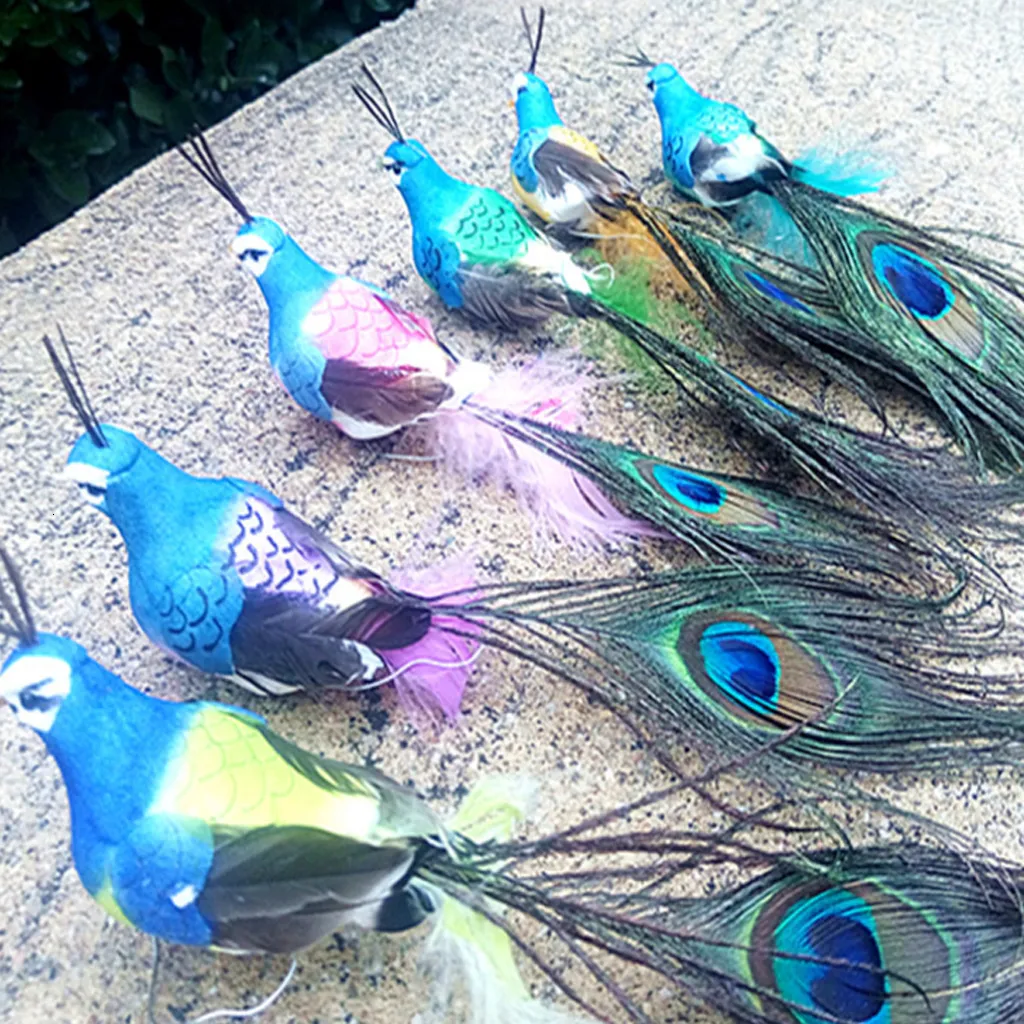 Vibrant Garden Peacock Decor - Artificial Simulation Foam Bird Ornament ...