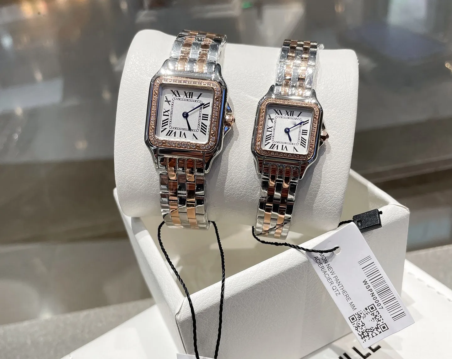 Luxury Fashion His And Her Watch Set Vintage Tank Watches Cheetah Watch ...