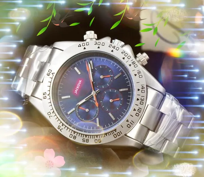 Mens 43mm Full Functional Stopwatch Watch With Quartz Movement ...