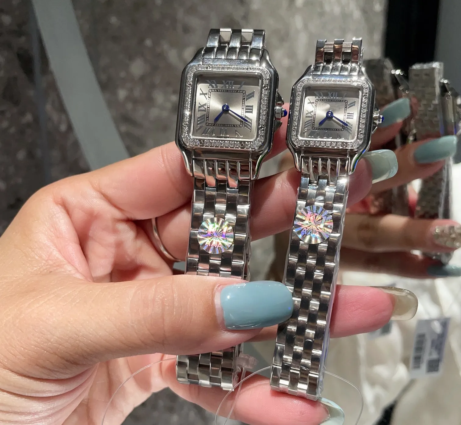 Luxury Fashion His And Her Watch Set Vintage Tank Watches Cheetah Watch ...