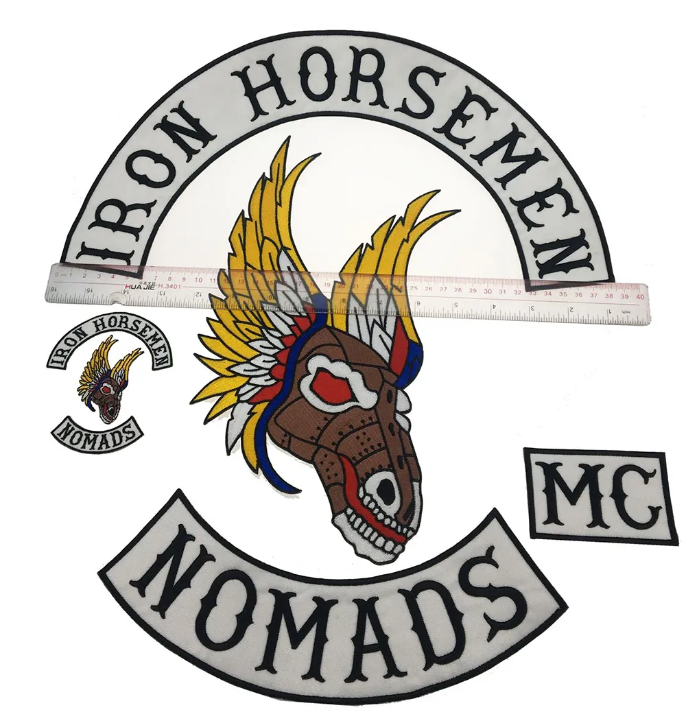 Large Motorcycle Embroidered Patches Rider's Back Emblems For Jacket Or ...