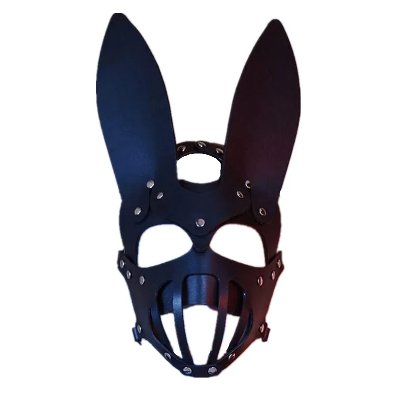 Leather Bunny Rabbit Half Face Bunny Mask For Women Perfect For ...