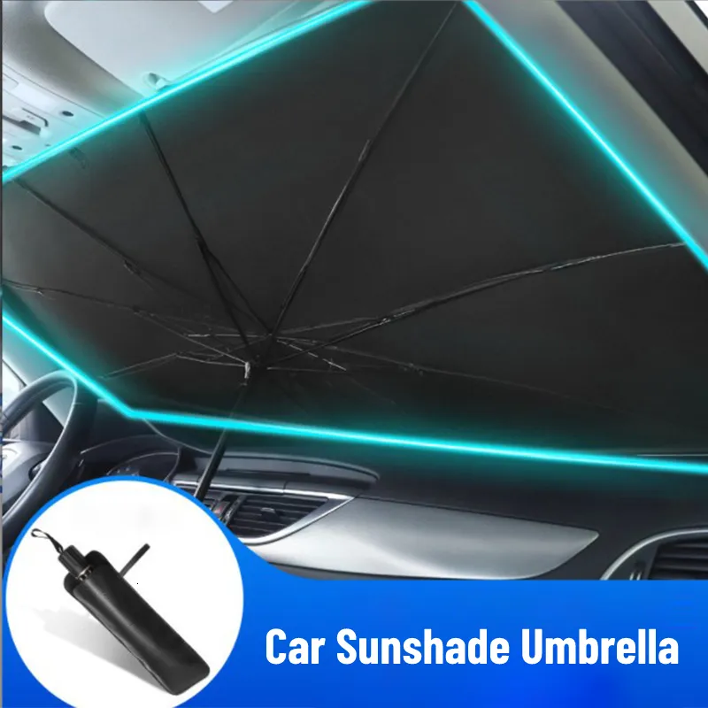 Foldable Car Sunshade - Windproof Front Window Sun Visor, Summer UV ...