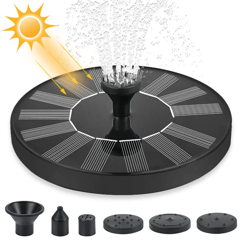 Mini Solar Waterfall Fountain For Garden, Pool, Pond Outdoor Bird Bath ...