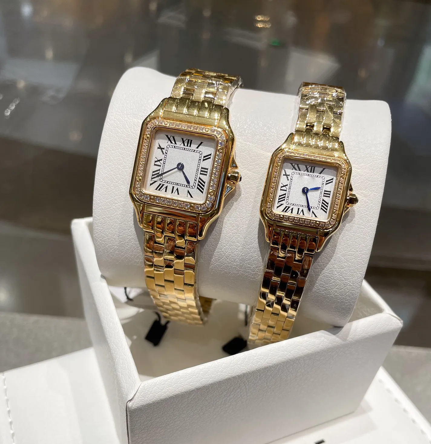 Luxury Fashion His And Her Watch Set Vintage Tank Watches Cheetah Watch ...