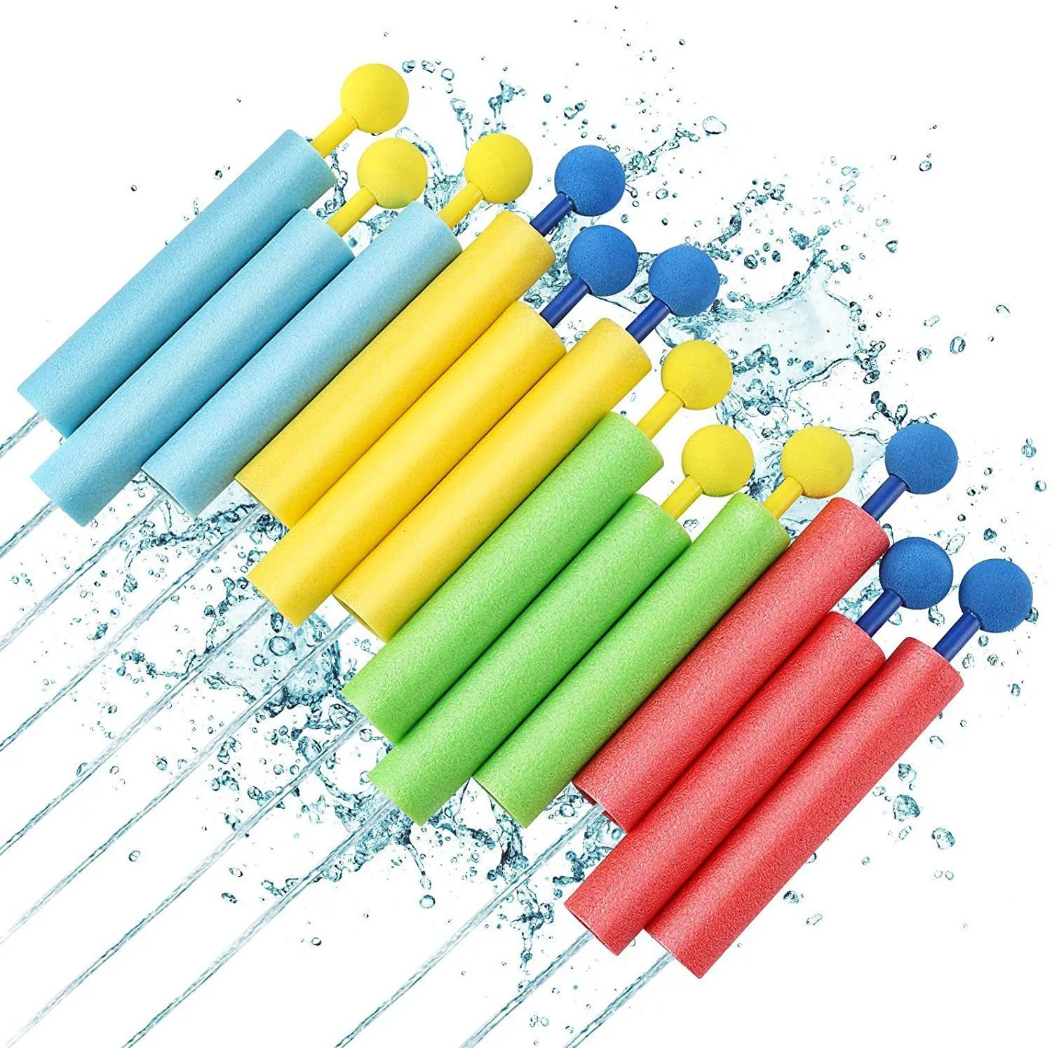DHgate.com:2024Summer Water Blaster Guns, 12PCS Foam Water Gun Outdoor ...