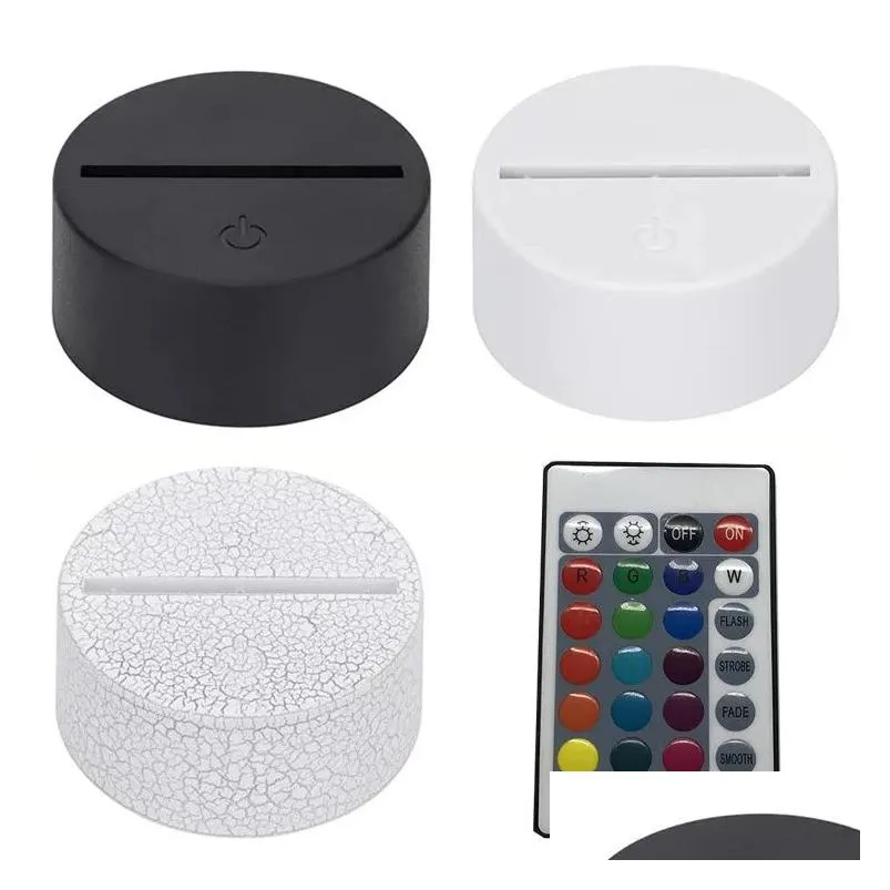 DHgate.com:3D LED Lamp Base Table Night Light with 7 Color-Adjustable ...