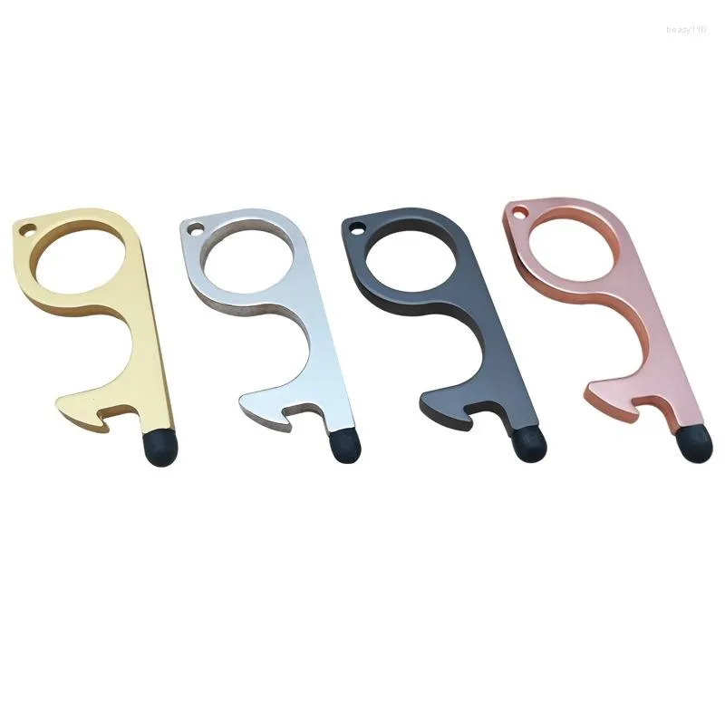 Anti Contact Door Opener Keychain, No Touch Key Cellphone Screen Chain ...