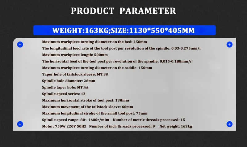 CJM250 Precision Mini Lathe - High Power Desktop Metal Lathe, Small Metalworking Machine, Ideal ...