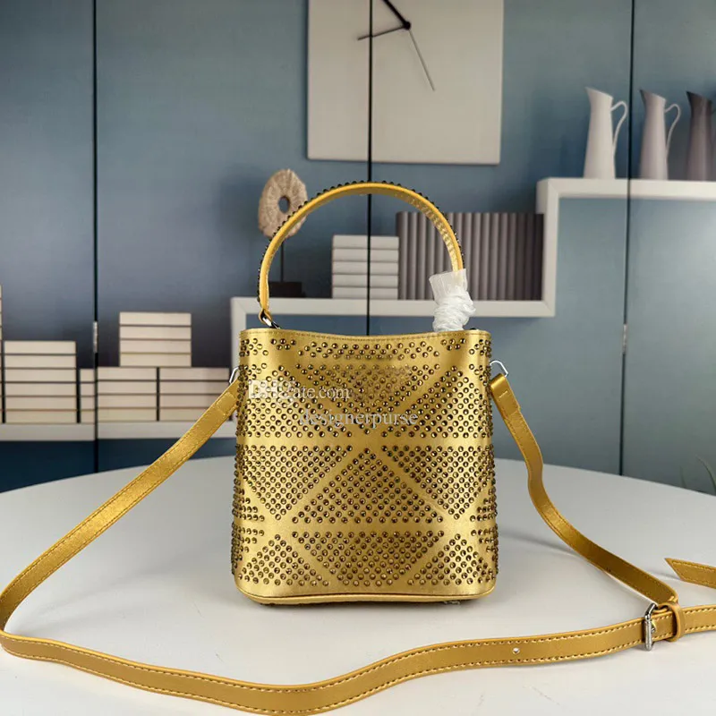 The Tote Bag Panier Satin Bag With Crystals Designer Bucket Bags Famous ...