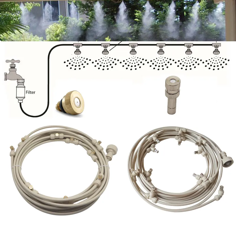Misting Nozzles High Pressure Outdoor Misting Cooling System, 18m ...