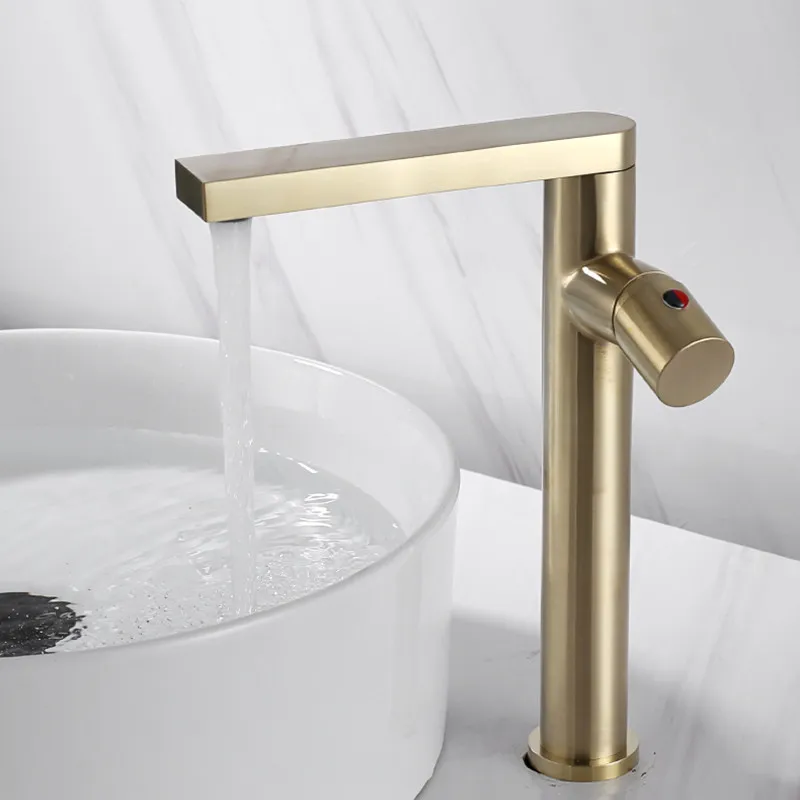 DHgate.com:Gold Finish Single Handle Bathroom Faucet, Brass Vessel Sink ...
