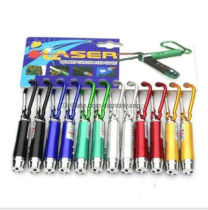 3 In 1 Red Laser Pointer Pen LED Flashlight, Keychain Beam, And Pet Toy ...