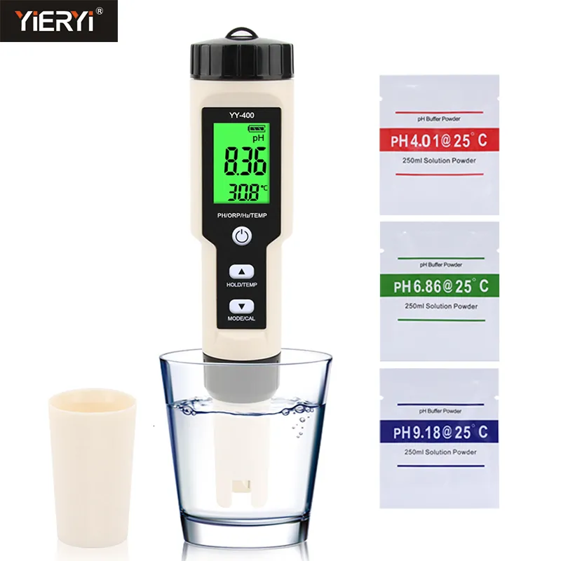 Yieryi PH Meters 4 In 1 Digital Water Quality Monitor H2, PH, ORP ...