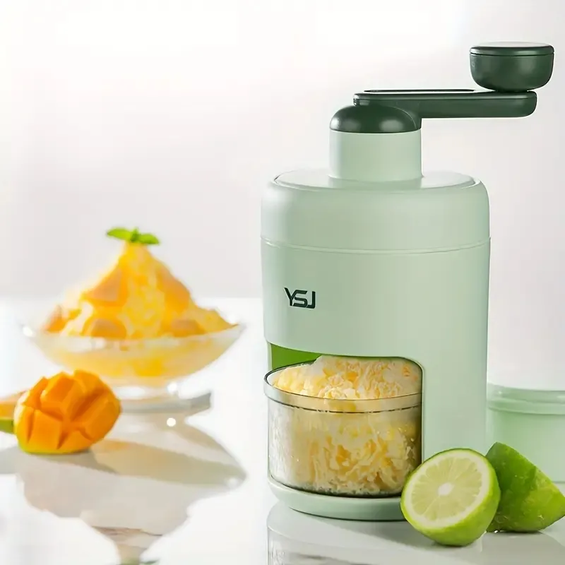 Portable Hand Crank Ice Crusher - Mini Manual Ice Shaver, Perfect for ...