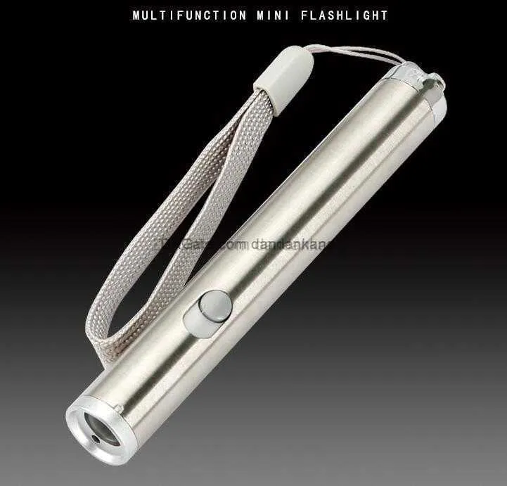 Mini Stainless Steel Laser Pointer & Flashlight 2 In 1 Moon Light ...
