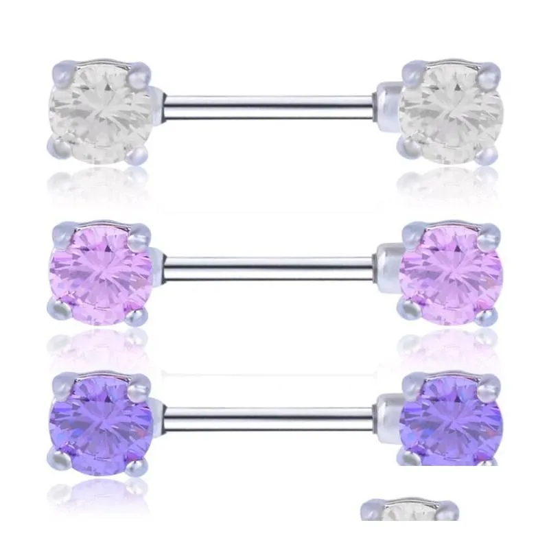 DHgate.com:7mm Zircon Straight Bar Ghost Piercing 316L Stainless Steel ...