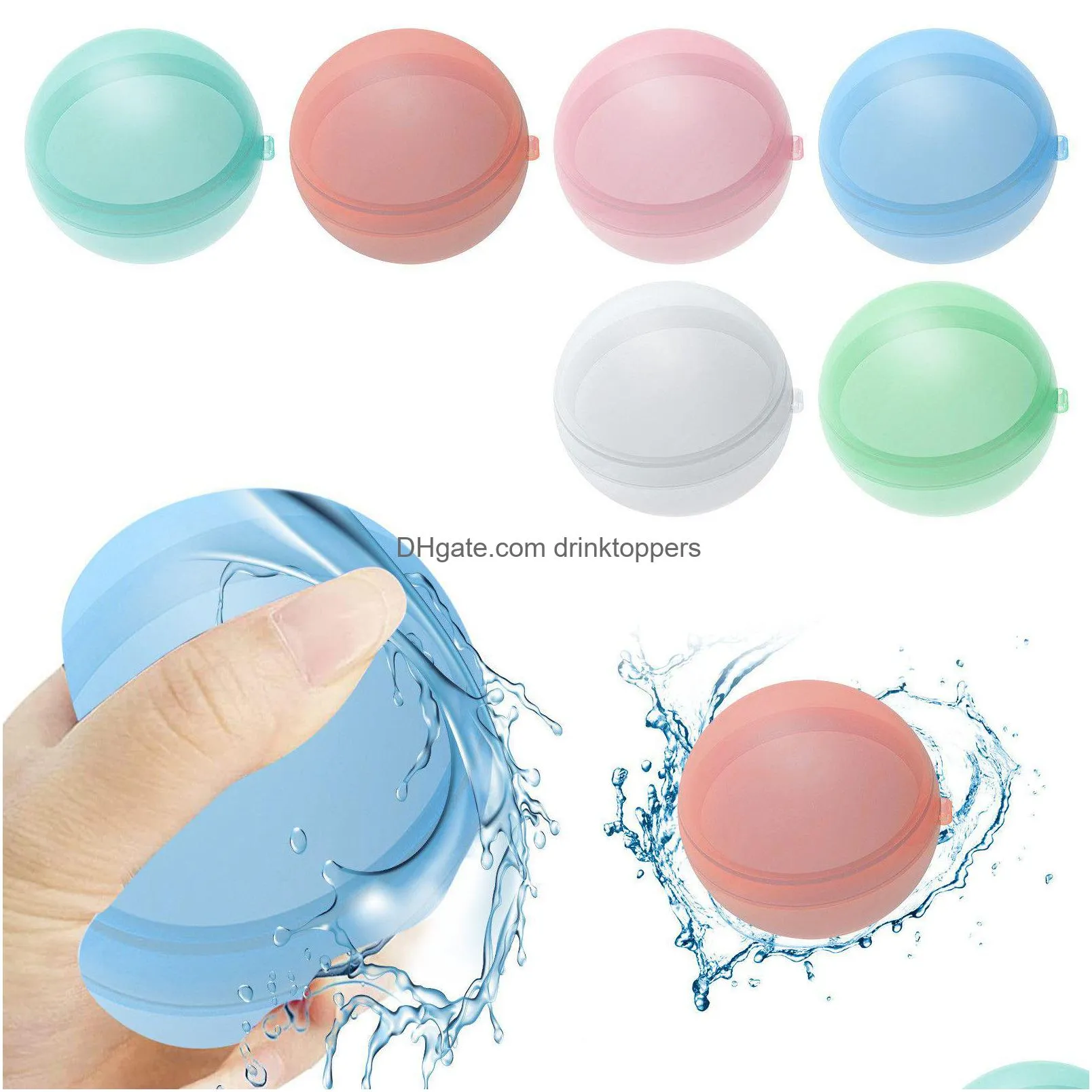 DHgate.com:100-Pack Water Bomb Balls - Reusable Color Splash Balls for ...