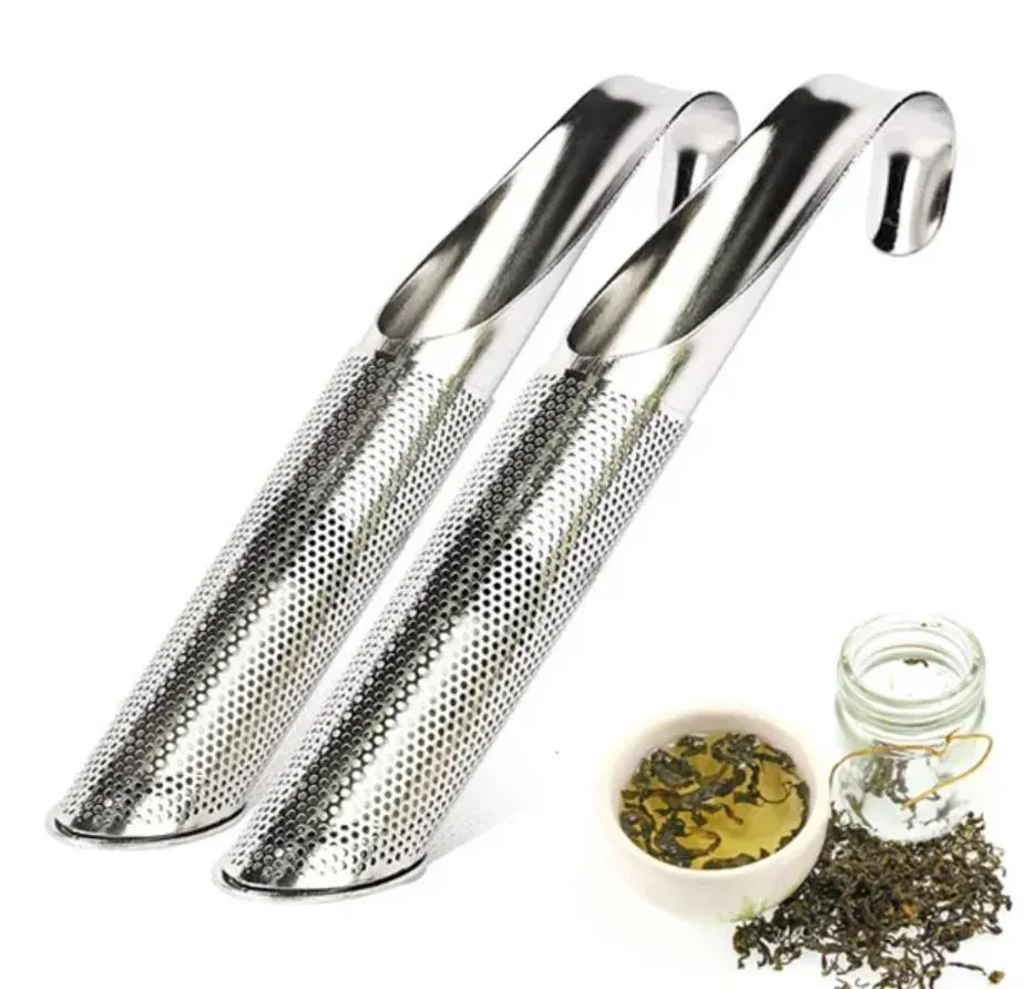 Premium Stainless Steel Tea Infuser Pipe - Fine Mesh Strainer with Hook ...