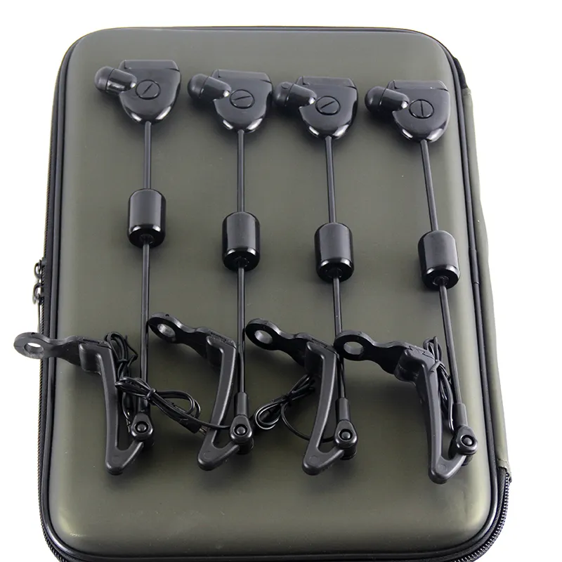Carp Fishing Bite Alarm Set - Illuminated Swinger Indicators, Digital ...
