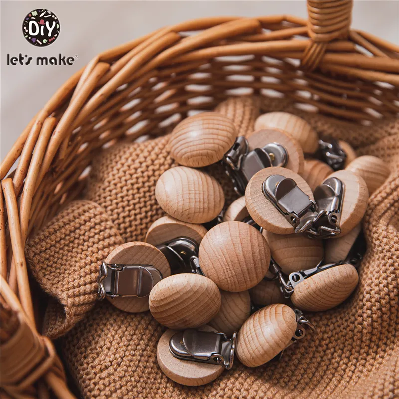DHgate.com:Baby Teethers Toys Let's make 50pc Baby Pacifier Clips Wood ...