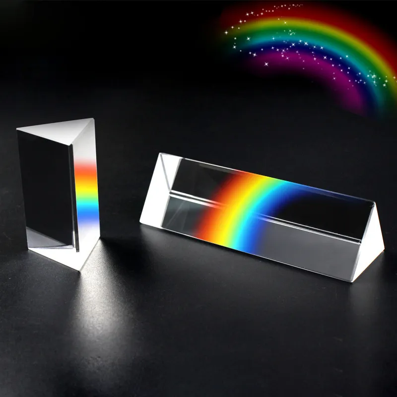 Optical Triangular Prism: Crystal Glass For Rainbow Effects, Light ...
