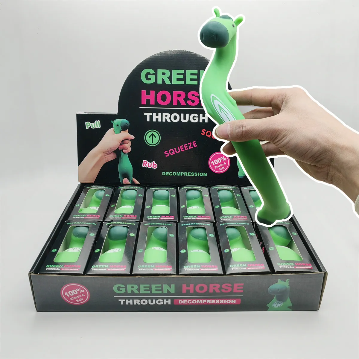 Squishy Fidget Toys: Kawaii Green Horse Squishy Toy Slow Rising, Stress ...