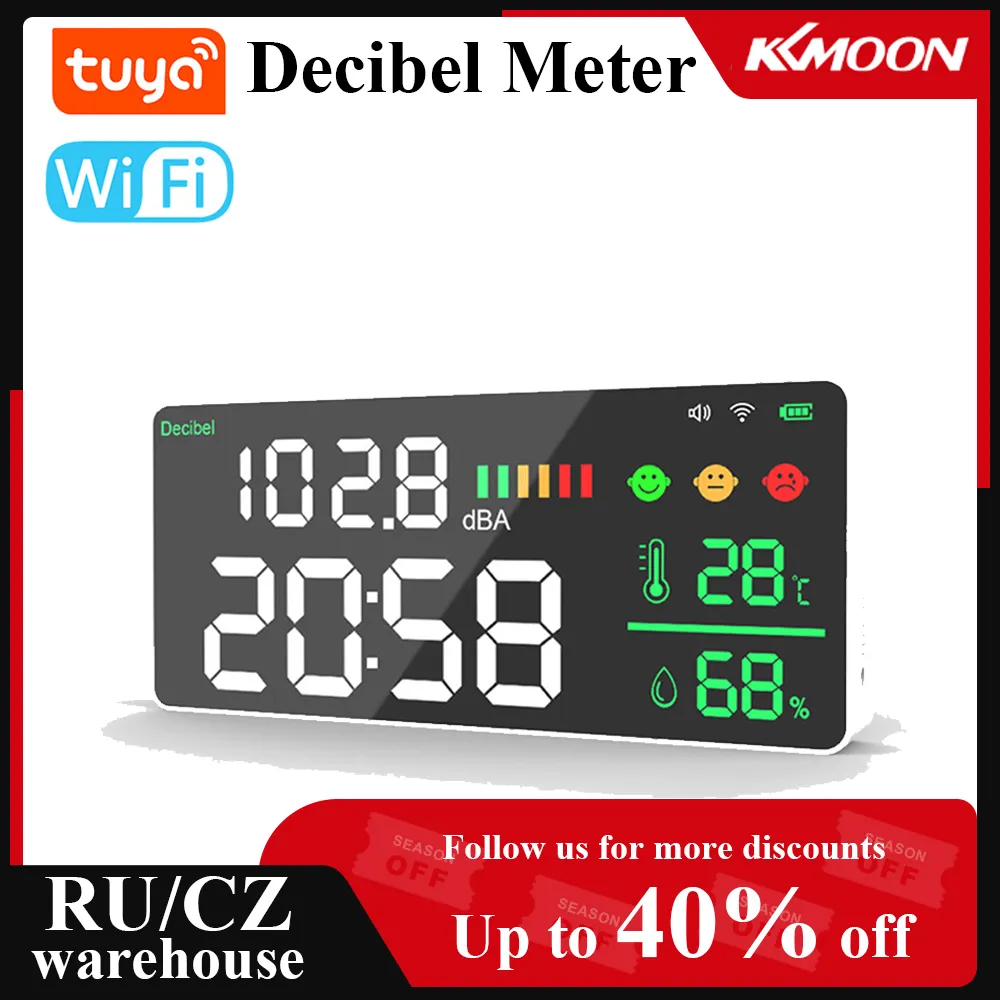 Wholesale Noise Meters Tuya Wifi Digital Decibel Sound Meter ...