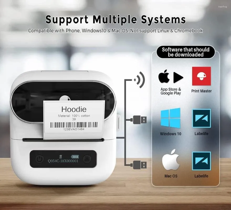 DHgate.com:Portable Bluetooth Thermal Label Maker for Clear Batch ...