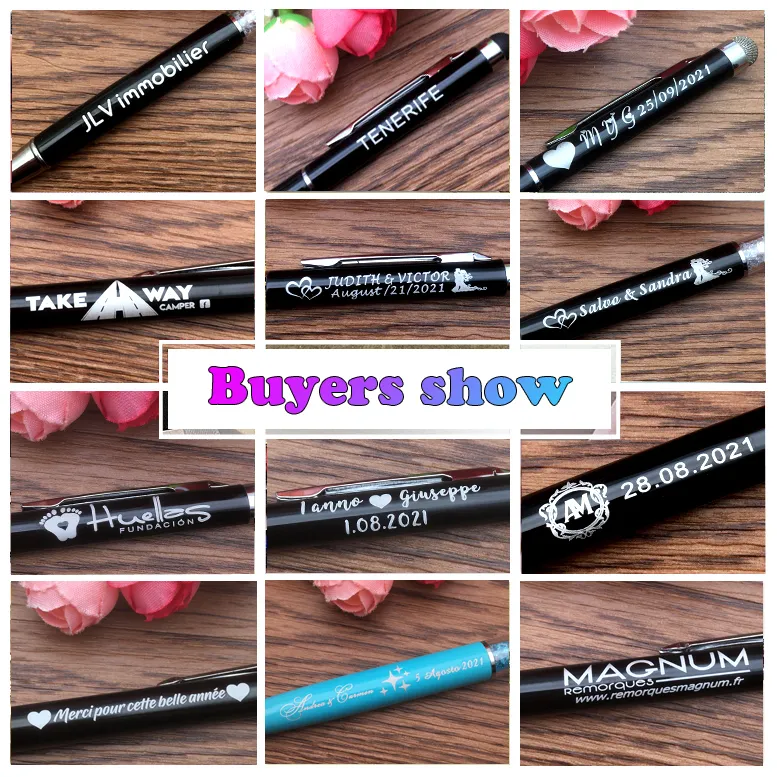 DHgate.com:50Pcs Rose Gold Ballpoint Pens, Slim Metal Custom Engraved ...