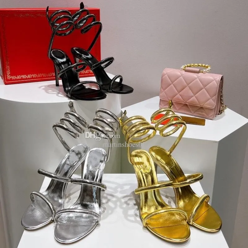 Luxury Crystal Snake Heel Stiletto Platform Sandals: Sparkly Sheepskin ...
