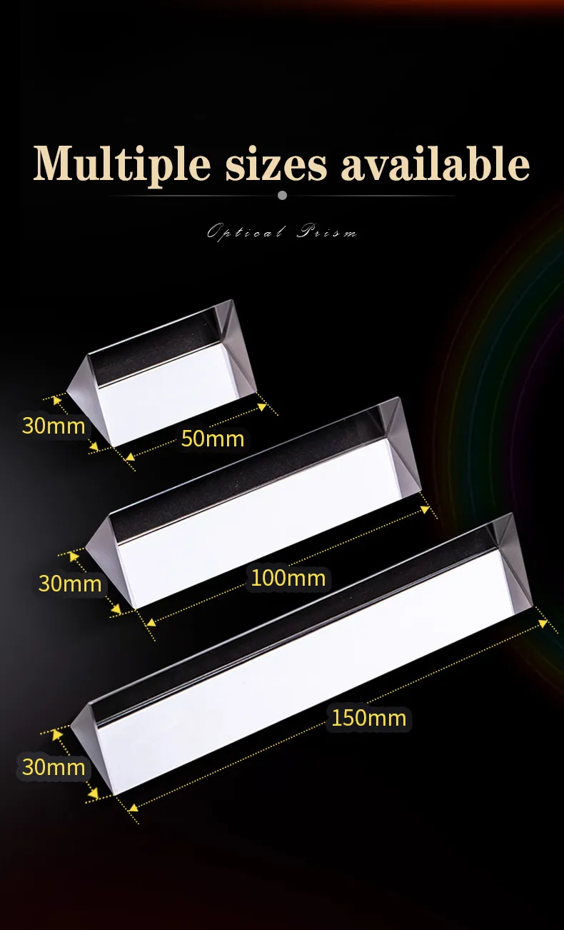 Optical Triangular Prism: Crystal Glass For Rainbow... From Bai10, $3. ...