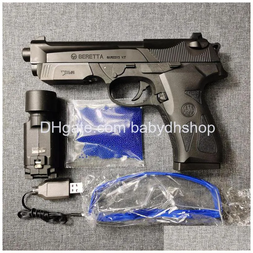 Gun Toys Water Gel Blaster Electric Pistol Paintball Toy M92 For Adts ...