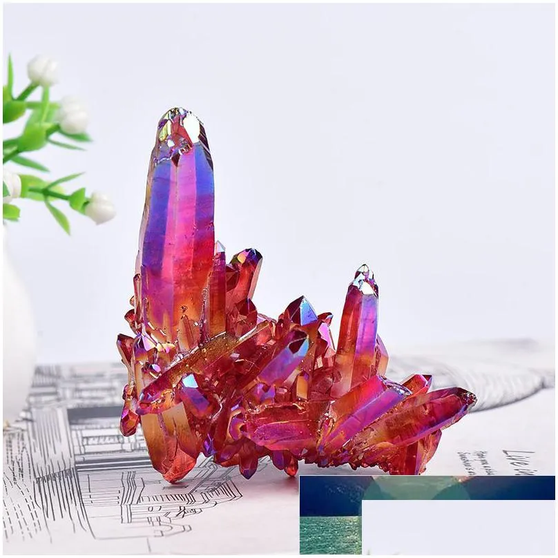 DHgate.com:Electroplated Colorful Natural Crystal Quartz Column for ...