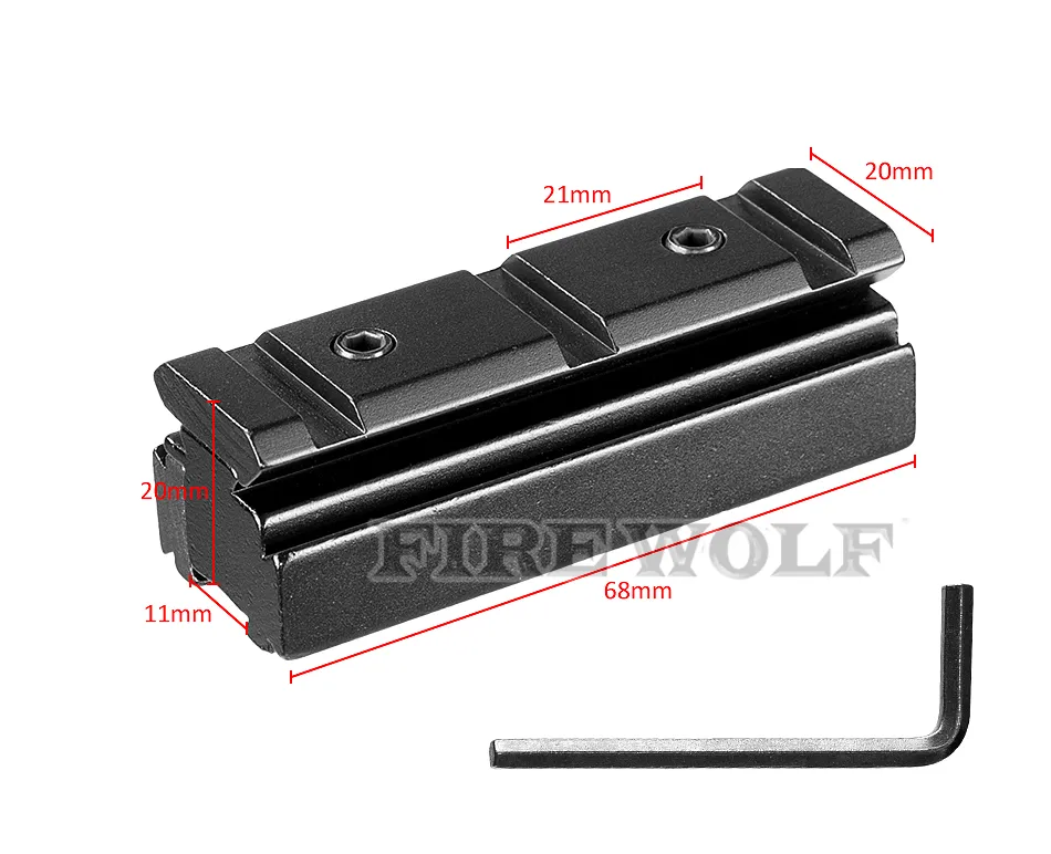FIRE WOLF 11mm To 20mm Scope Base Adapter Converter For Weaver ...