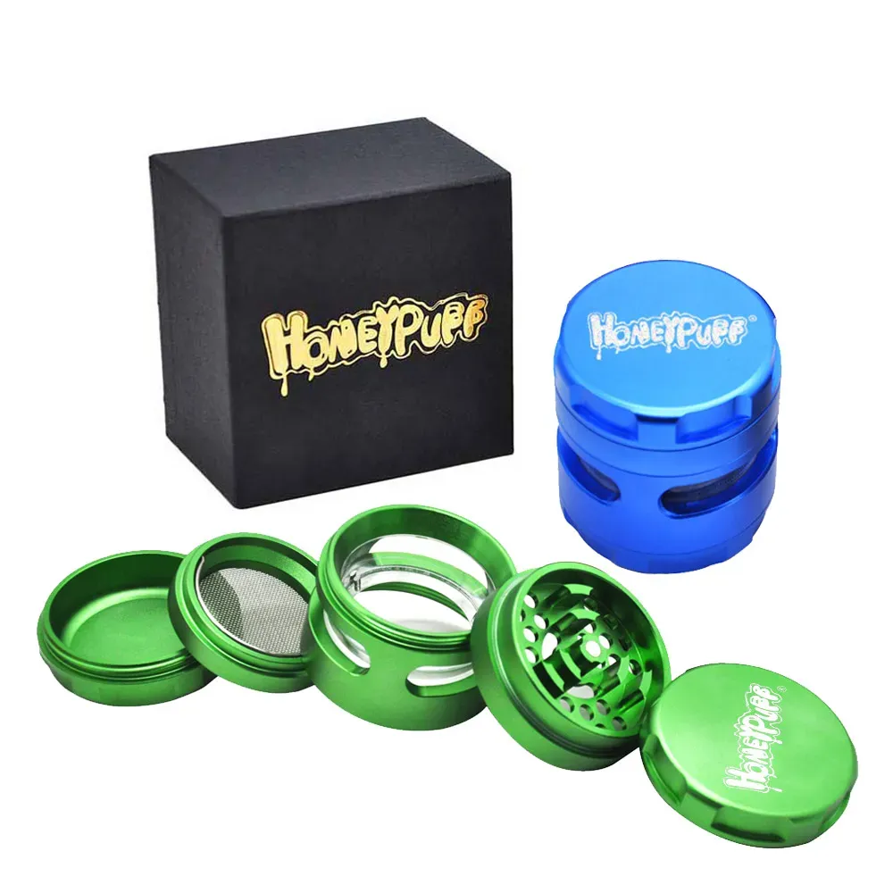 DHgate.com:4-Piece Aluminum Herb Grinder with Pollen Catcher, Large 2.5 ...