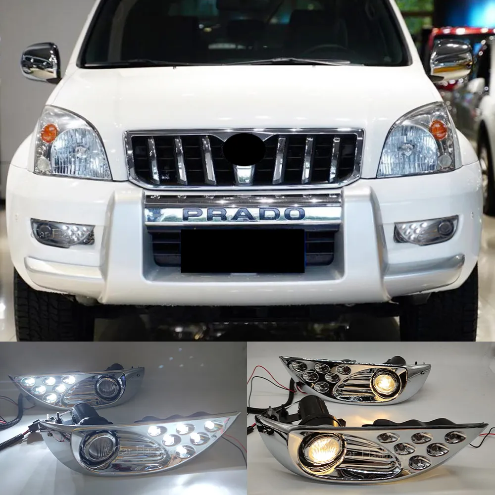 LED DRL Daytime Running Light Driving With Fog Lights Lamp With Harness ...
