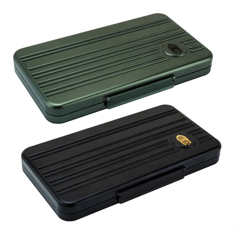 Premium Portable Cigar Humidor - Aviation Aluminum Travel Cigar Case ...