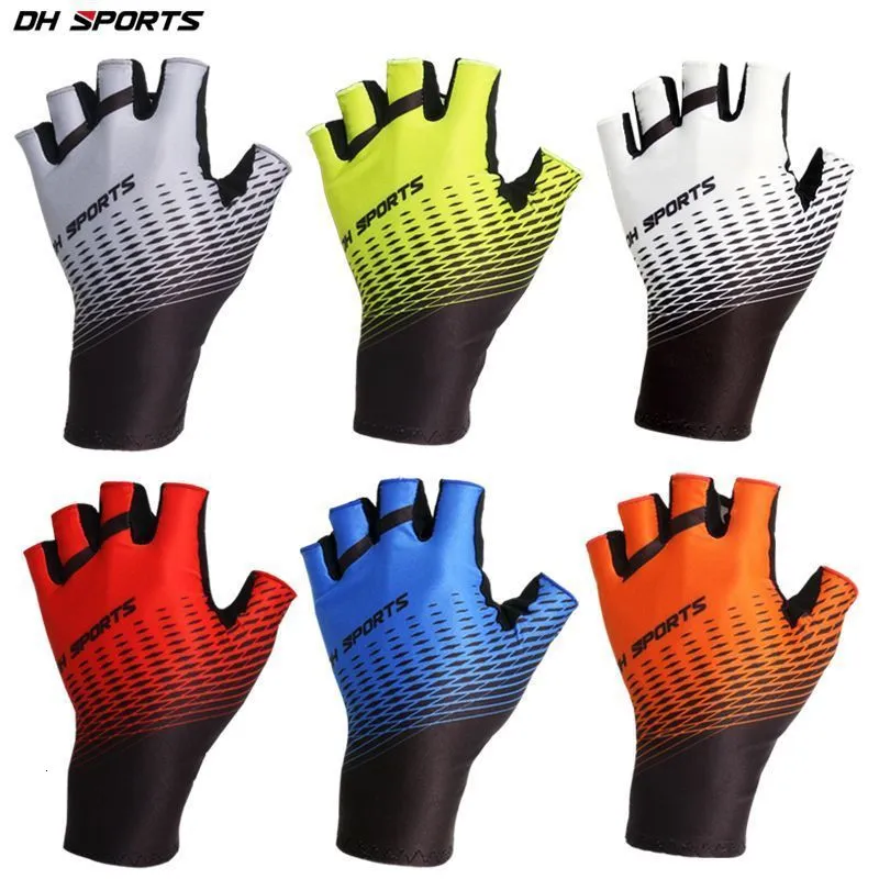 Sports gloves unisex half finger cycling gloves breathable elastic ...